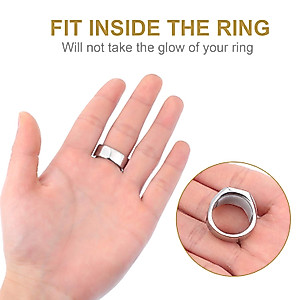Blulu Ring Size Adjuster Loose Rings Adjuster Invisible Ring Sizer with Clean Cloth for Wide Ring Fixing, 5 Sheets (85 Pieces Totally)