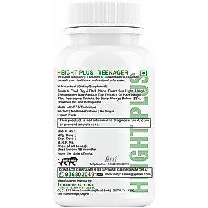 JEVR Height Increase Medicine for Girls with Essential Amino Acid & Ayurvedic Growth Supplements to Help Long Bone Mineralisation -60 Tablets (Pack 1)