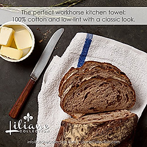 Liliane Collection 13 Bar Mops Kitchen Towels - 15" x 18" Commercial Grade 100% Cotton Kitchen Towels (High Density 28 oz/Dozen) - Terry Bar Mop Dish Towel - Thick and Absorbent