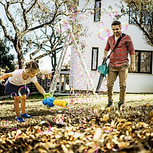 Duckura Bubble Leaf Blower, Bubble Gun for Toddlers 1-3, Kids Bubble Blower Machine with 12oz Bubble Solution, Summer Outdoor Backyard Toy, Birthday Valentine Day Gifts Toys for Age 2 3 4 5+ Boy Girl