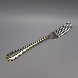 Mikasa Cameo Gold 18/10 Stainless Steel Dinner Fork (Set of Four)