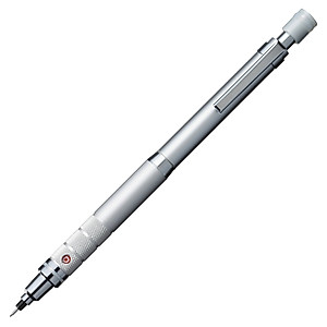uni Kuru Toga Roulette Model Auto Lead Rotation 0.5mm Mechanical Pencil, Silver Body (M510171P.26)