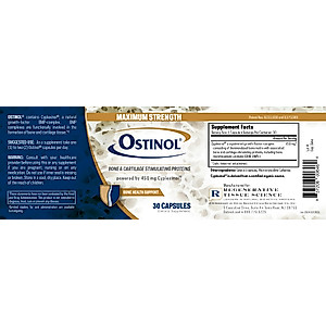 Ostinol Standard 450mg - Bone & Joint Supplement | Stem Cell Activation Certified | Bio Active Protein Complex for Moderate Bone Loss & Moderate Joint Disfunction - 30 Capsules