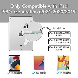 ESR for iPad Cases for 9 Generation, Matte TPU Shell Back Cover Compatible with iPad 9th/8th/7th Generation, Ful Protection, Slim and Lightweight, Translucent