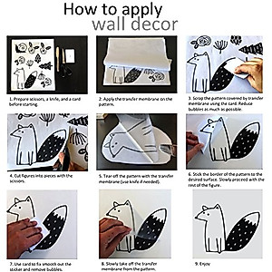 The Boho Design Tribal Triangles Wall Decals Peel and Stick for Kids, Baby Bedroom Nursery and Living Room, Vinyl Wall Stickers Decor (Black)