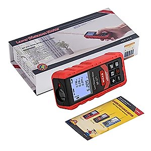 Laser Distance Meter 50M/165ft, NOYAFA Silent Laser Range Finder, M/in/Ft Unit Switching, Backlit LCD Display, Measure Distance, Pythagorean, Area and Volume