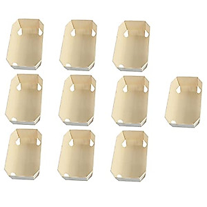 Cabilock 10pcs Wooden Toast Box Toaster Oven Pan Disposable Baking Pan Donut Mold Paper Bread Pan Baking Dishes for Oven Wood Loaf Pan Practical Toast Trays Non-stick Toast Plates Rectangle