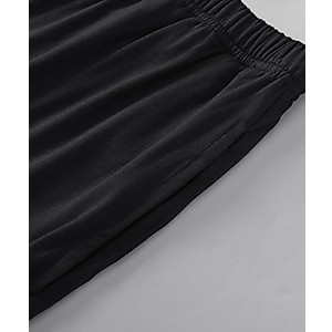 Latuza Women's Soft Viscose Tank Top Shorts Summer Pajamas Set XL Black