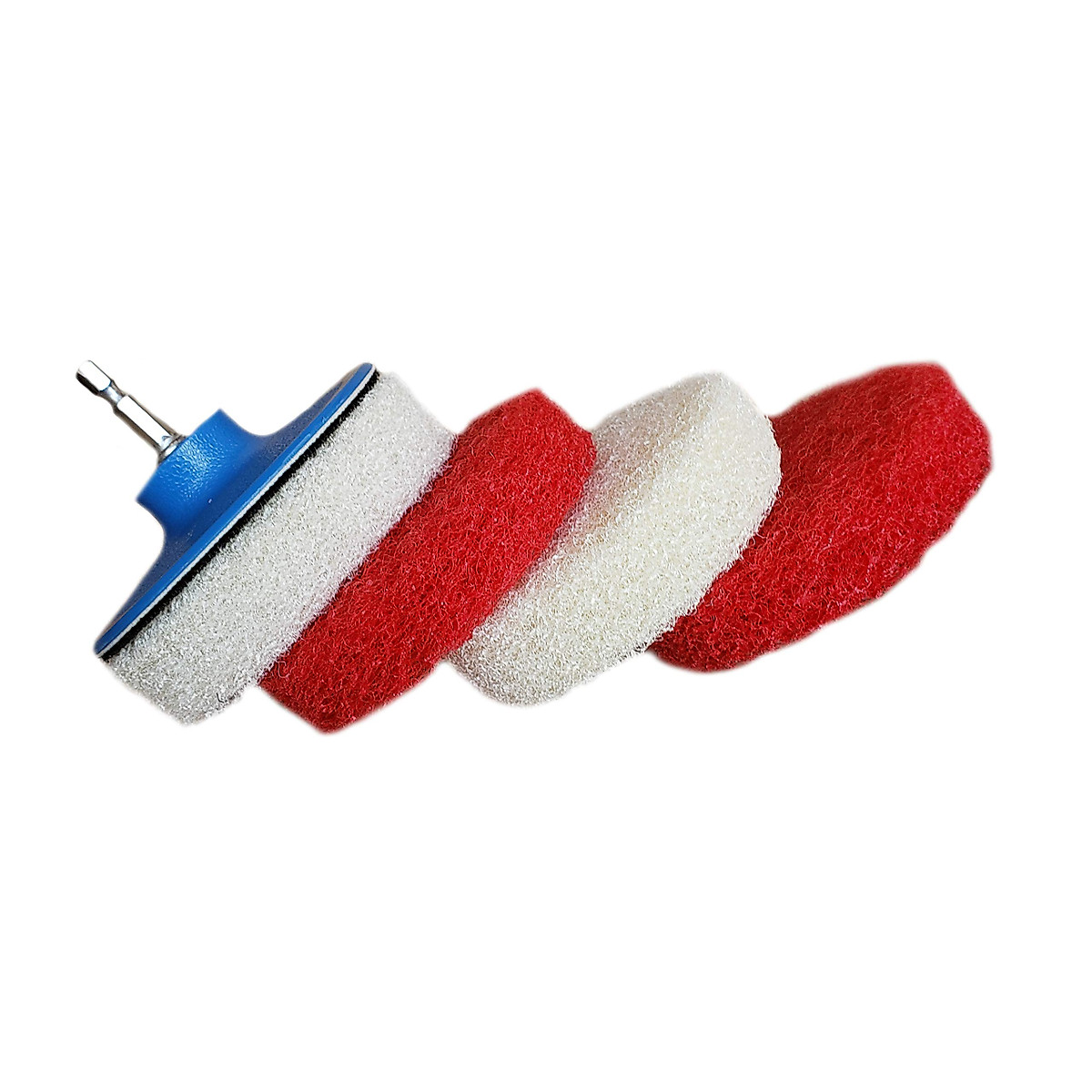 Tub and Tile Refinishing Kit | Scrubbing Drill Pads | Clean Tile and Grout, Shower Doors, Fiberglass, Sinks | Baseboard Cleaner Tool