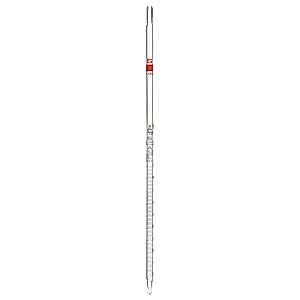 EISCO Serological Pipette, 5ml - Class A, Tolerance ±0.030ml - White Graduations - Color Code, Red - Calibrated for Delivery to Jet - Borosilicate Glass