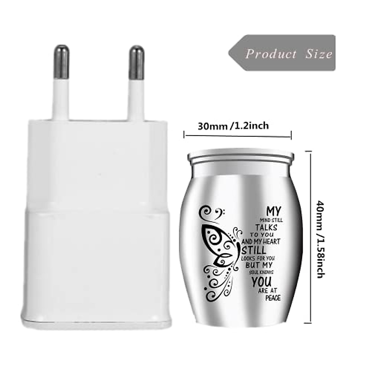 Butterfly Small Keepsake Urn for Ashes,Butterfly Mini Urn for Human Ashes 316L Stainless Steel Pet Cremation Urns 1.58” x 1.2” Small Ash Urn for Dog and Cat Ashes (Butterfly)