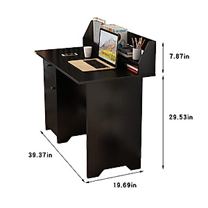 ALISENED Computer Desk with Drawers and Hutch,Small Home Office Desk，Wood Desk Executive Desks with Storage Shelf, Writing Desk with File Drawer for Bedroom Small Space