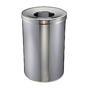 Genuine Joe 30 Gallon Stainless Steel Trash Receptacle