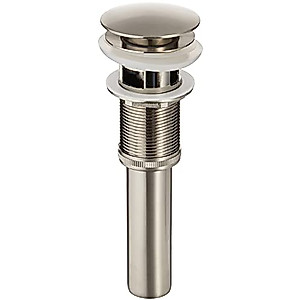 KRAUS Pop-Up Drain with Overflow in Satin Nickel, PU-11SN