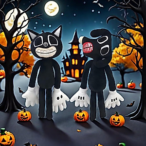 POPRORE Siren Head Plush Toys Cartoon Dog Cartoon Cat Cartoon Rabbit Plush Toys Halloween Christmas Horror Plush Toy for Home Party Gift Birthday Toy (Cat&Dog)