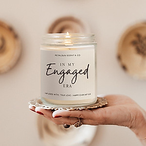 PETALSUN Engagement Gift, Handmade Lavender Engagement Candle, Engagement Gifts for Couples, Engagement Gifts for Her, Bride to Be Gifts