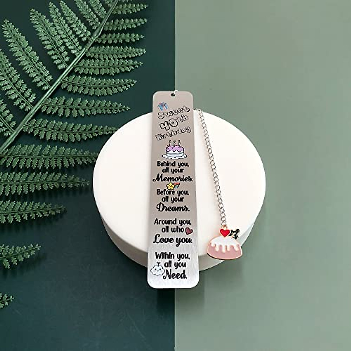 Bookmarks 40th Birthday Gifts Appreciate Dad Mom Best Regards Happy Birthday Present Personalized Book Lover Birth Day Best Wishes Keepsakes for Aunty Uncle Grandpa Grandma Friends Bestie (40th)