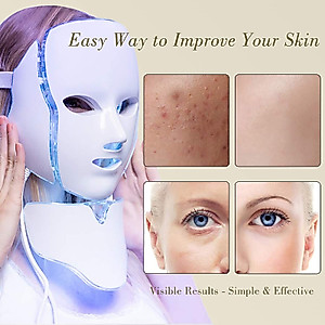 Led Face Mask, Farsaw 7 Colors Led Light Mask Beauty Machine