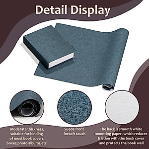 6PCS 40 x 16 Inch Book Cloth Fabric Book Cloth for Binding Books Scrapbook Album DIY Crafts (6 Colors)