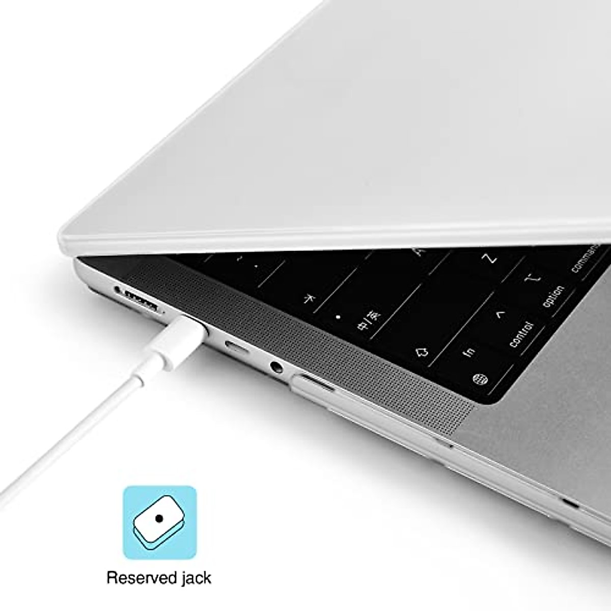 EooCoo Compatible for MacBook Pro 14 inch Case 2023 2022 2021 Release M2 A2779 A2442 M1 Pro M1 Max Chip, Hard Shell Cases with Keyboard Cover, Screen Protector - Crystal Clear