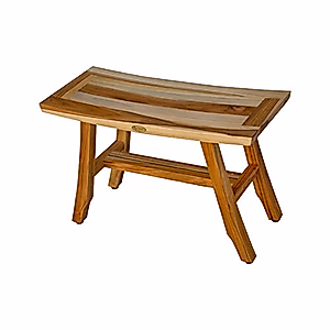 EcoDecors Satori Shower Bench, Natural, 28Lx12Wx18.5T