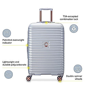 DELSEY PARIS Cruise 3.0 Hardside Expandable Luggage with Spinner Wheels, Graphite, 3 Piece Set (21/24/28)