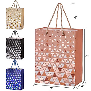 Lawei 28 Pack Gift Bags with Tissue Paper, Premium Medium Size Gift Bag with Handles, Colorful Paper Bags for Parties, Wedding, Birthday, Baby Shower, Christmas, Valentines Day, 7" X 4" X 9", 4 Color