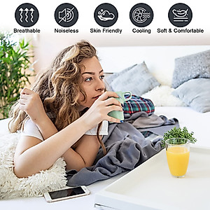 Waterproof Mattress Protector Queen, Fitted Sheet Style Breathable Mattress Cover with Deep Pocket Fits Up to 18'', Machine Washable Noiseless Bed Cover for Kids Adults Pets (Black, 60'' X 80'')