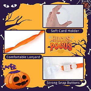 WANGDEFA 10 Set Hocus Pocus Party Favor Invitations Cards Halloween Theme Birthday Invitations with Lanyard Witch for Adults Costume Birthday Invitation Favor Supplies