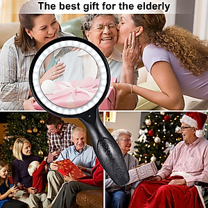 Magnifying Glass with Light, 30x 60x Magnifying Glass for Reading Lighted - 33 LEDs Magnifying Glass Magnifier Magnifier with Light