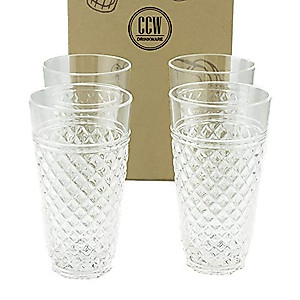 PG Drinkware Collection - Premium Quality Super Clear Acrylic 20oz Plastic Water Tumblers - Set 4