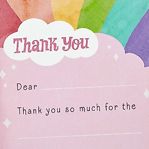 Hallmark Kids Fill in the Blank Thank You Cards, Rainbow (20 Cards with Envelopes)