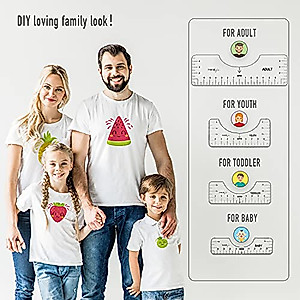FINFINLIFE Tshirt Ruler-9Pcs, Tshirt Ruler Guide for Vinyl, Shirt Alignment, Center Designs for Heat Press, Transparent Tee Ruler for Infant Toddler Youth Adult, Front and Back Measurement