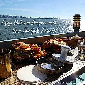 Meykers Wax Patty Paper Sheets for 5 Inches Burger Press - 500 Pcs Round hamburger patty paper to Separate Frozen Pressed Patties - Circle Burger Paper for Easy Release from Patty Maker Mold