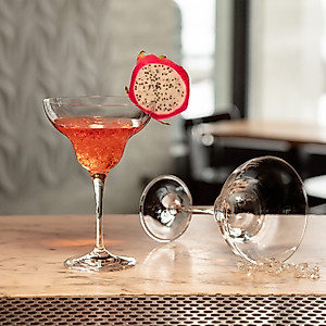 Krosno Margarita Cocktail Glasses | Set of 6 | 9.1 oz | Mixology Collection | Perfect for Home Restaurants and Parties | Dishwasher Safe | Gift Idea | Made in Europe