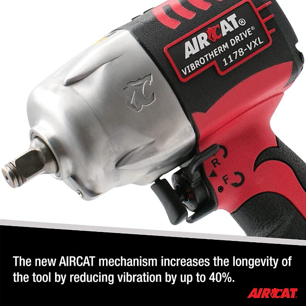 AIRCAT Pneumatic Tools 1178-VXL: 1/2-Inch Vibrotherm Drive Impact Wrench 1,300 ft-lbs - Standard Anvil