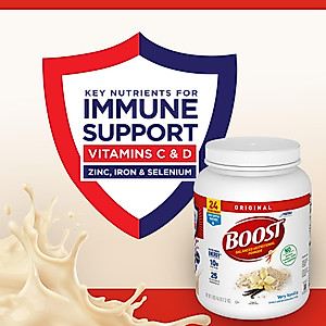 BOOST Original Balanced Nutritional Powder Drink Mix with 10g Protein and 25 Vitamins & Minerals, Very Vanilla, 14.6 Ounce
