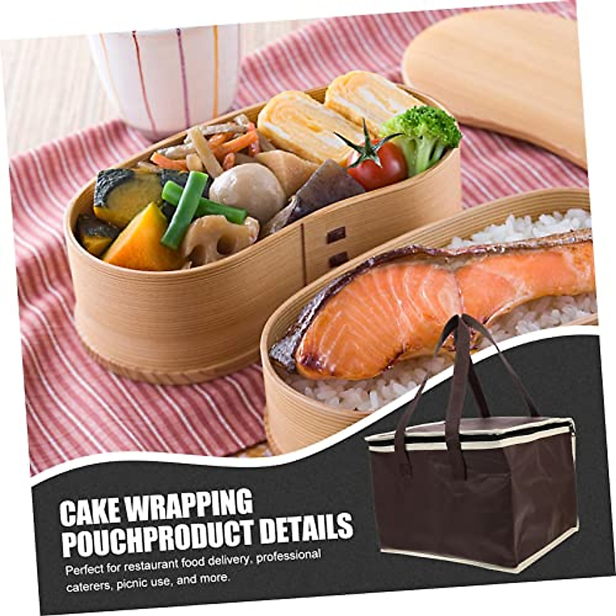 GRADENEVE Aluminum Insulation Food Shopping for Groceries Portable Cake Storage Little Pizza Carrying Pizza Reusable Grocery Non-woven Fabric Coffee