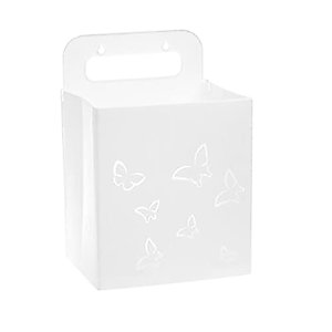 Zerodeko Plastic Laundry Baskets Laundry Basket Foldable Clothes Storage Basket Laundry Cloth Hamper Sorter Wall Hanging Plastic Laundry Baskets for Home Bedroom White