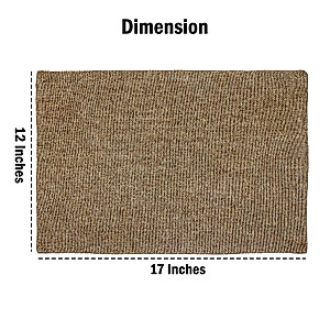 Bricker Washable Poly Jute Dining Table Mat (Brown) Set of 6