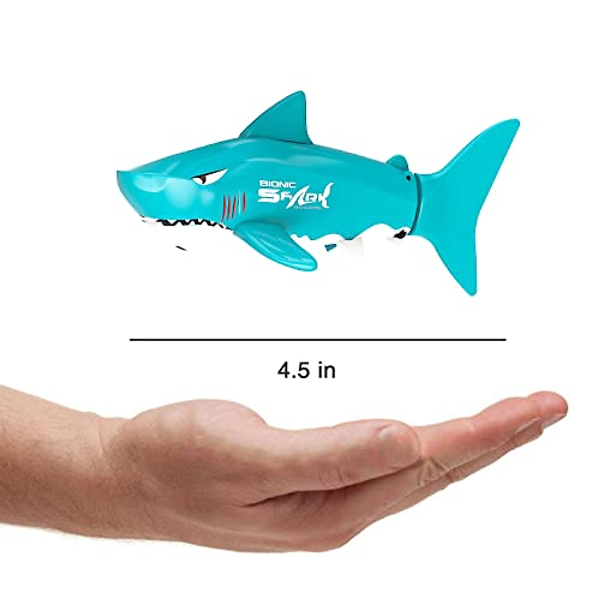 Lylyzoo Remote Control Sharks, 1:32 Scale Mini RC Shark, USB Rechargeable Bathtub Pool Toys for Boys Girls Birthday Gifts (BLUE-27MHZ)