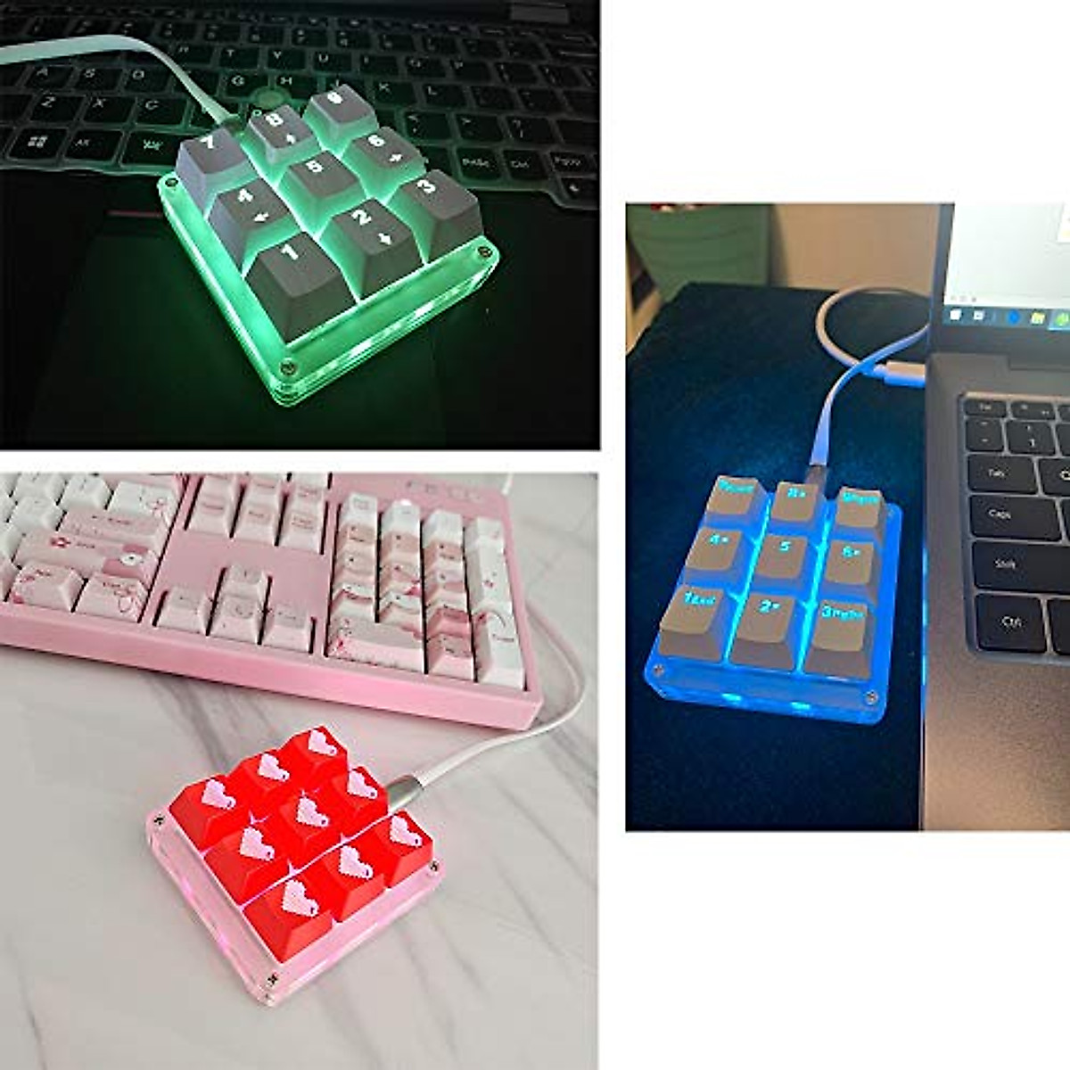 hokistudio 9 Keys 24 Macro Programmable Setting Keypad RGB Backlight Mechanical Keyboard for OSU Single-Handed Keyboard Electric Contest Game PC Laptop MAC Win Geeker Outemu Red Switch