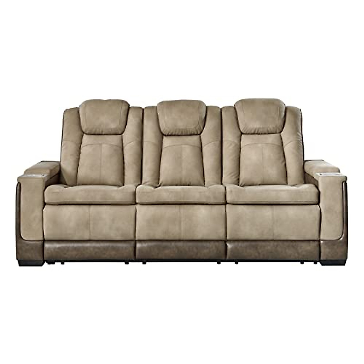 Signature Design by Ashley Next-Gen DuraPella Power Reclining Sofa with Adjustable Headrest, Sand