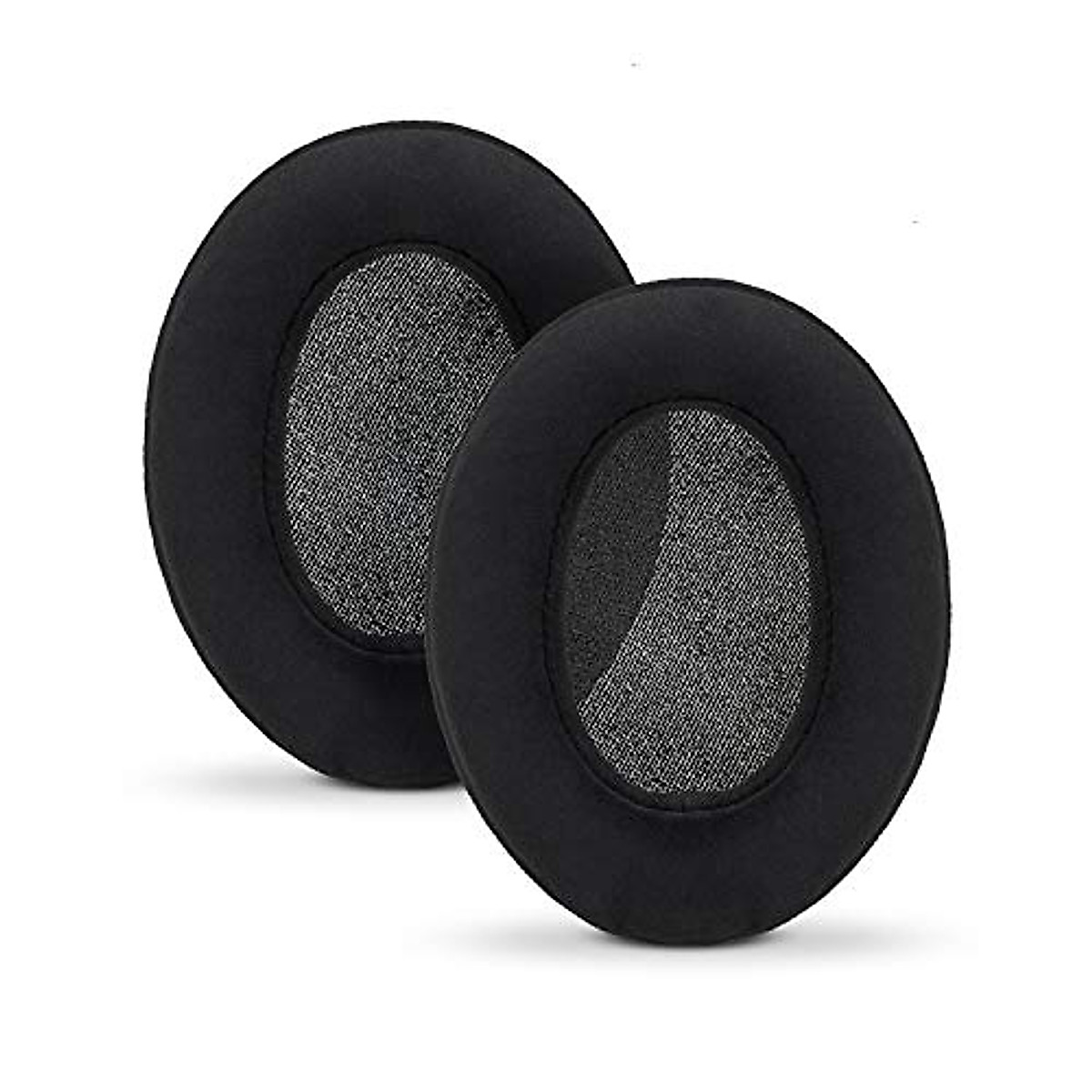 BRAINWAVZ Micro Suede Ear Pads for ATH M50X, M50XBT, M40X, HyperX, SHURE, Turtle Beach, AKG, ATH, Philips, JBL, Fostex Replacement Memory Foam Earpads & Fits Many Headphones (See List), Oval