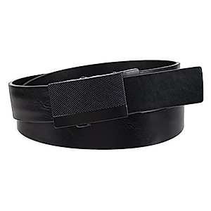 Kenneth Cole REACTION Men's Perfect Fit Adjustable Belt with Track Lock , Black Matte, Medium (34-36)
