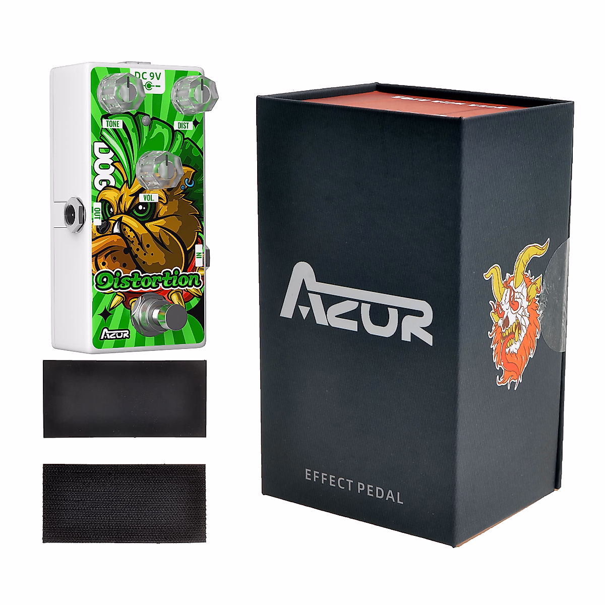 AZOR Distortion Guitar Pedal Rich Overtones Dog Distortion Analog Effect Pedal for Electric Guitar True Bypass AP507