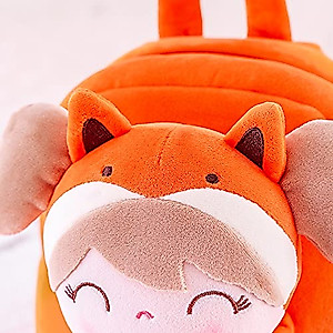 Gloveleya Kids Backpack Toddler Backpack Soft Plush Fox Girl Doll Backpacks 9"…