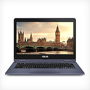 ASUS VivoBook Flip Thin and Light 2-in-1 Laptop - 11.6" HD Touchscreen, Intel Dual-Core Celeron N3350 Processor, 4GB RAM, 64GB eMMC Storage, Windows 10 in S Mode, Office 365 - J202NA-DH01T