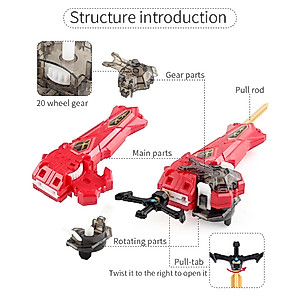 2 Piece bey Battling Burst Gyros Tops B-201 Zest Achilles B-193 Ultimate Valkyrie 1 Two-Way Launchers Set,Combat Battling Game Bayblade pro Series Set for Kids Children Birthday Party Idea