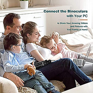 Acuvar 5 Mega Pixel Digital Camera/Video Photo Recorder 12X32 Binocular w/ 2.4" LCD Screen, 32GB SD Card, 50" Tripod, Card Reader, 6PC SD Holder & Travel Bag for Bird Watching Football Game or Concert